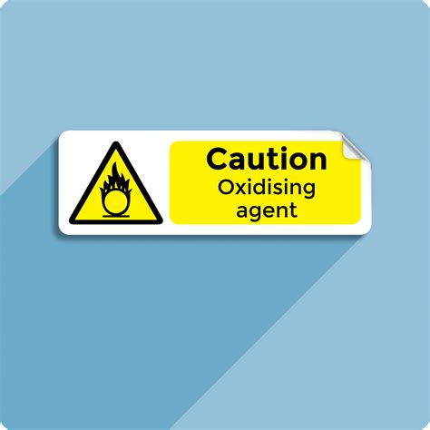Caution Oxidising Agent Sign