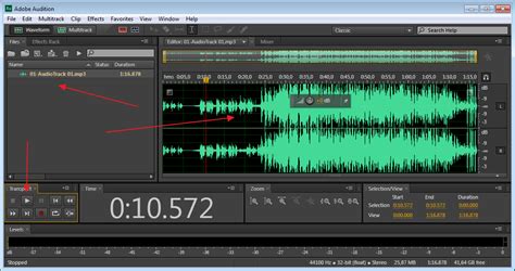 Как убрать шум в Adobe Audition