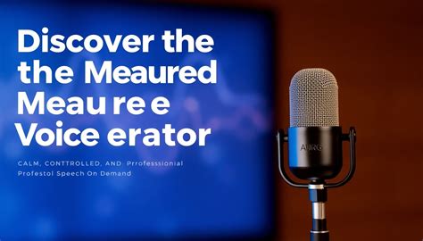 ค้นพบพลังของเครื่องสร้างเสียง Ai ที่มีการควบคุม เสียงที่สงบ ควบคุมได้ และเป็นมืออาชีพตาม