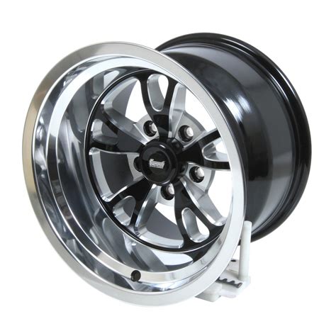 Summit Racing™ Venom Black Milled Polished Lip Wheels Summit Racing