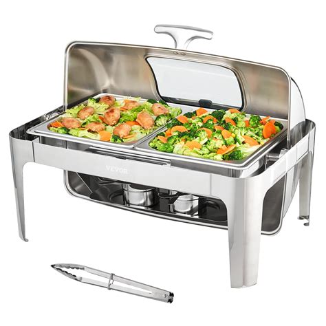 Vevor Chauffe Plat 9 L Buffet Chauffant à Combustible Couvercle