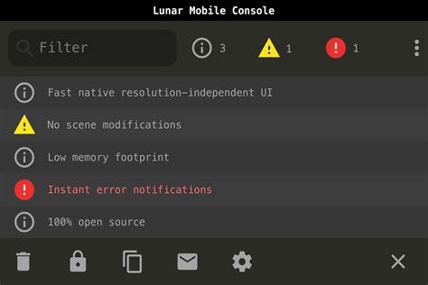 Lunar Mobile Console Free Gui Tools Unity Asset Store