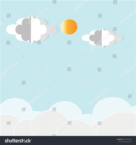 3d Clound White Papers Background Vector Stock Vector Royalty Free