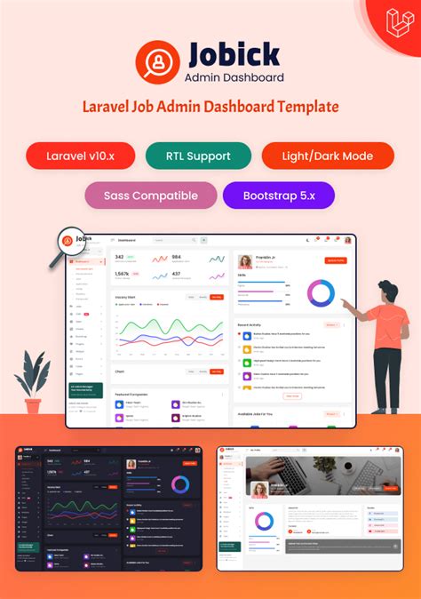Jobick Job Laravel Admin Dashboard Bootstrap Template Graphicfort