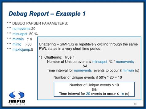 ppt simplis debug report powerpoint presentation free download id
