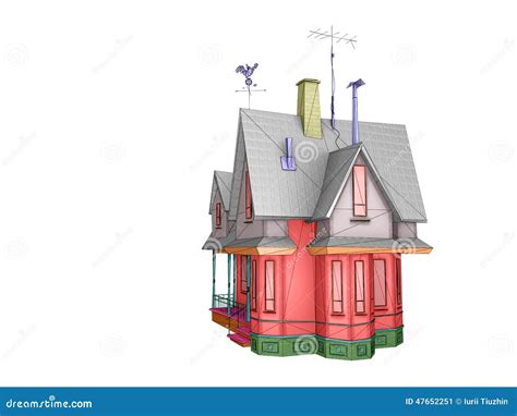 Wireframe House Stock Illustration Illustration Of Cottage 47652251
