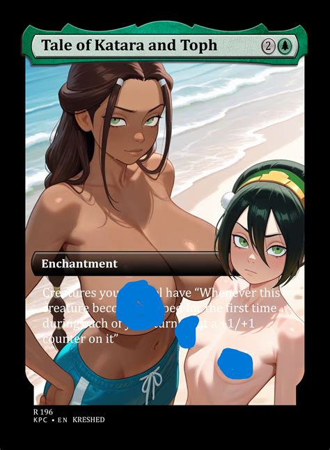 Tale Of Katara And Toph Avatar Nsfw Waifu Mtg Foil Proxy Waifusproxy