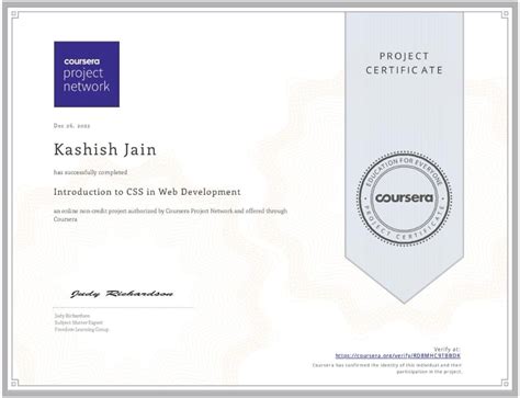 Kashish Jain On Linkedin Css Webdevelop Coursera