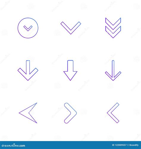 Arrows Directions Pointer Arrow User Interface Pointer Stock