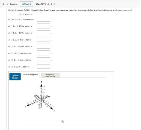 Solved Sketch The Vector Field F Select Update Graph To Chegg