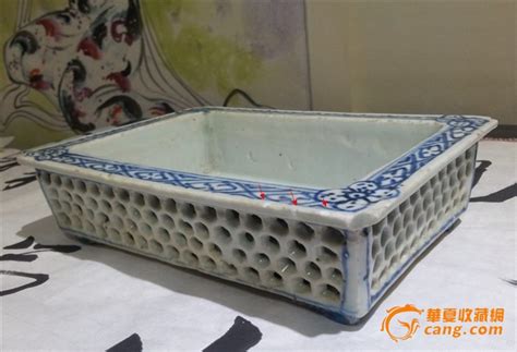 明代青花镂空水仙盆 清代水仙盆及图片 青花镂空水仙盆 第13页 大山谷图库