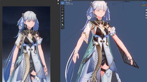 Blender还原鸣潮的渲染预设，简单实用！如果你也喜欢的话可以拿去用，mmd模型下载，mmd动作下载，mmd场景下载，mmd资源库，mmd绑骨建模k帧接单，mmd道具下载