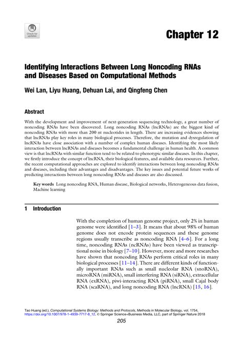 pdf identifying interactions between long noncoding rnas and diseases