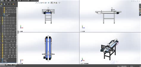 H型钢的侧边打磨设备 SOLIDWORKS 2018 模型图纸免费下载 懒石网