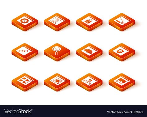 Set Browser Files Search Engine Window Royalty Free Vector