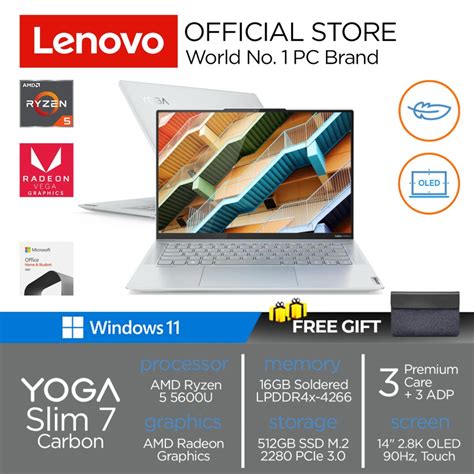 Jual Lenovo Yoga Slim Carbon Acn Ryzen Gb Ssd W Ohs Shopee Indonesia