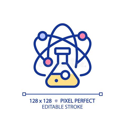 Stem In Science Pixel Perfect Rgb Color Icon Stock Vector