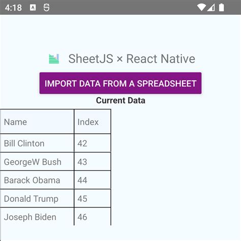 使用 React Native 随时随地使用表格 Sheetjs 中文网