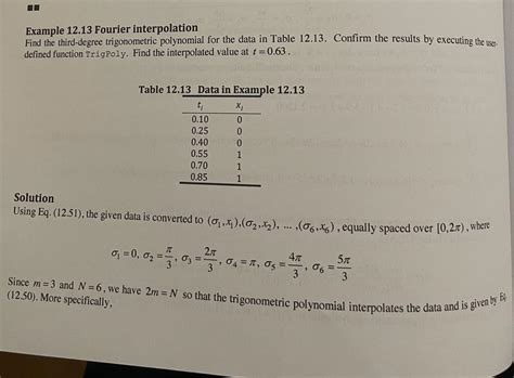 Solved Find The Approximating Or Interpolating Trigonometric