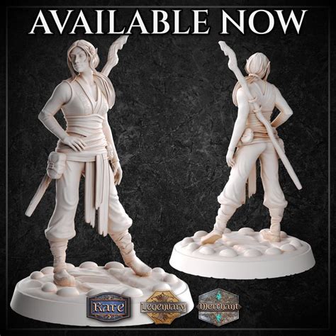 3d Printable Female Elf Monk By M3dm