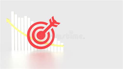 The Red Target For Business Concept 3d Rendering Stock Illustration