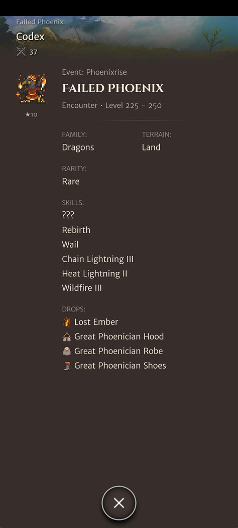 Failed Phoenix Codex Rornarpg