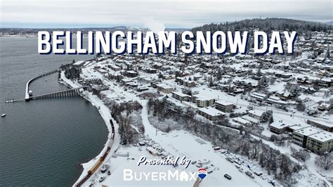 Snow Day In Bellingham Stunning Drone Footage After Snowstorm In 4k