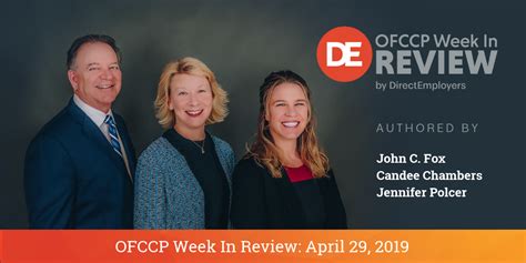 Ofccp Week In Review April 29 2019 • Directemployers Association