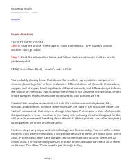 Modeling Insulin Pdf Modeling Insulin Monday October PM Moodle Link Insulin