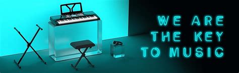 Rif6 Electric 61 Key Piano Keyboard With Over Ear Headphones Music Stand Digital