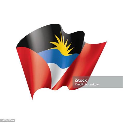 안티구아와 발부 다 플래그 흰색 배경 벡터 일러스트 레이 션 0명에 대한 스톡 벡터 아트 및 기타 이미지 0명 3차원 형태 개념 Istock