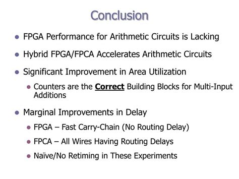 Ppt Enhancing Fpga Performance For Arithmetic Circuits Powerpoint