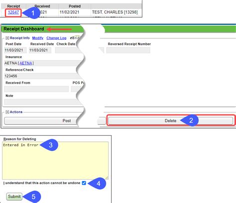 Delete Or Modify A Receipt