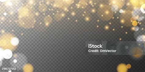 반짝이는 불꽃과 밝은 보케 조명 축제 배경입니다 흐릿한 오버레이 템플릿 투명한 배경입니다 0명에 대한 스톡 벡터 아트 및 기타