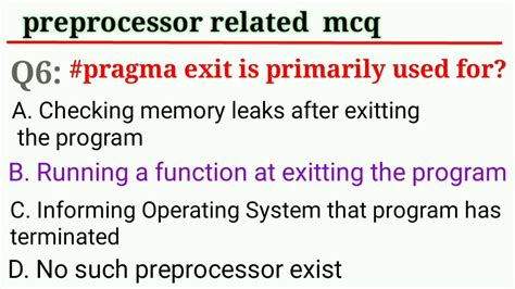 Preprocessor In C Related Mcq Questions Part 3 Learn 4u Youtube