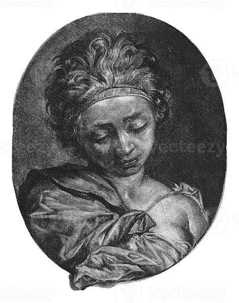 Bust Of A Young Woman Lodewijk De Deyster 1666 1711 40125983 Stock