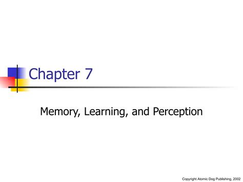 Memory Learning And Perception Ppt