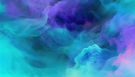 Premium Ai Image A Futuristic Cosmos Design With Abstract Blue Mint And Purple Smoke Generative Ai