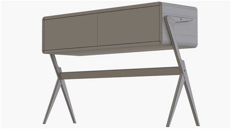 Vintage Mid Century Modern Sideboard 3d Model 24 3ds Fbx Obj Max
