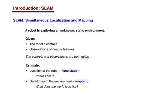 Ppt Simultaneous Localization And Mapping Powerpoint Presentation Free Download Id 518542