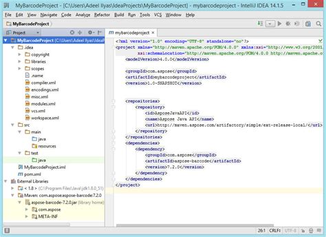 Installing And Using Asposebarcode For Intellij Idea Mavendocumentation