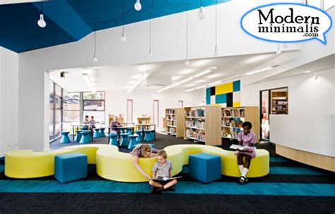 Class Room Interior With Splash Color Idea