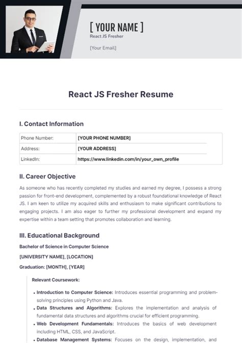 free simple sap fresher resume template to edit online
