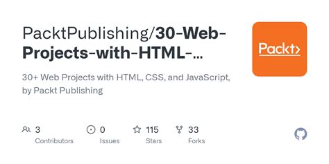 Github Packtpublishing Web Projects With Html Css And Javascript