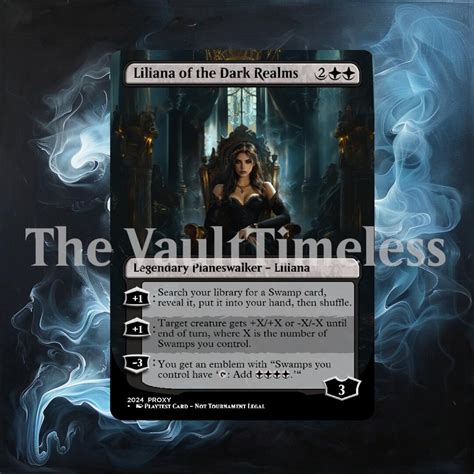 Liliana Of The Dark Realms Proxy Custom Proxy For Commander Proxies