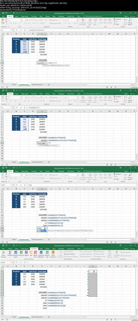 Solving The Linear Equations System With Matrices In Excel Softarchive