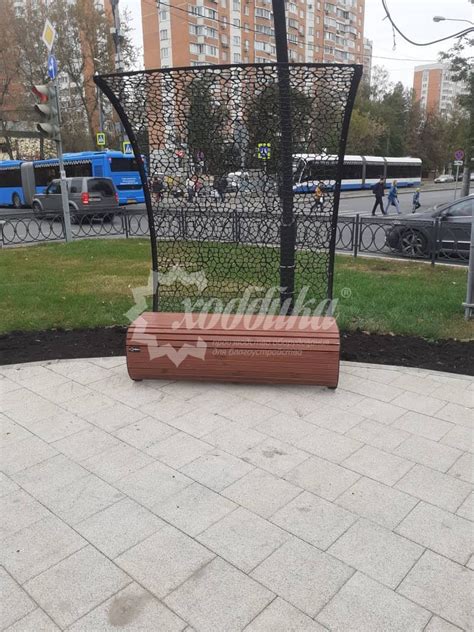 Скамейка стальная с навесом «Филигран Волна» - купить в Москве по ...