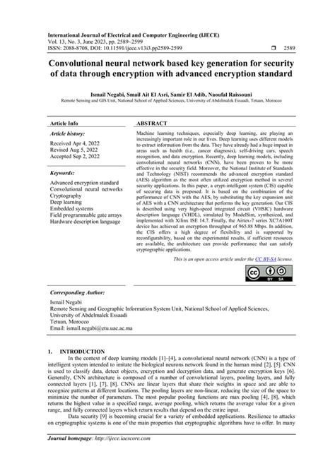 Convolutional Neural Network Based Key Generation For Security Of Data