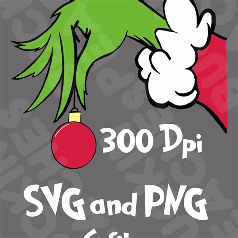 Grinch Hand Svg Etsy