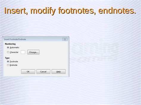 Advanced Word Processing Footnotes And Endnotes